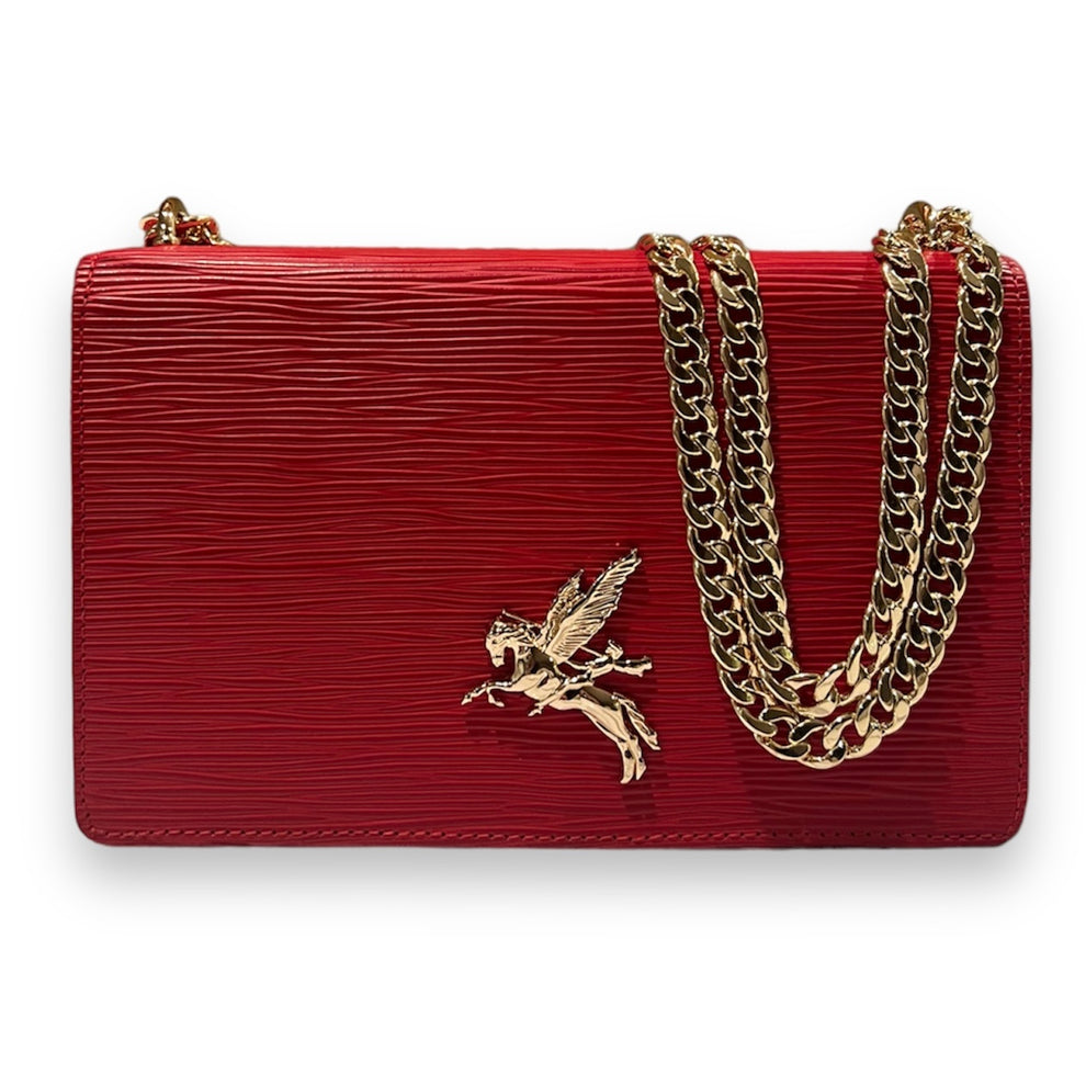 Designer Handbag: the Apollo Bag Crossbody: (Epi Leather Rouge & Gold ...